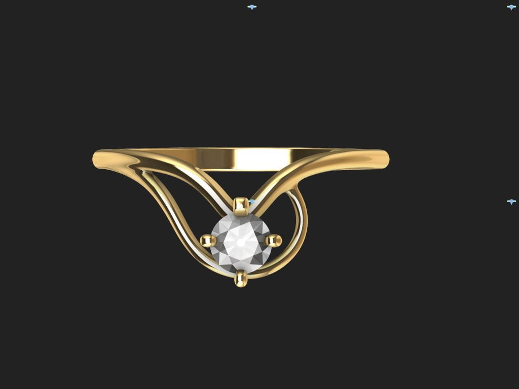 Cute Diamond Engagement Ring - Cad Files